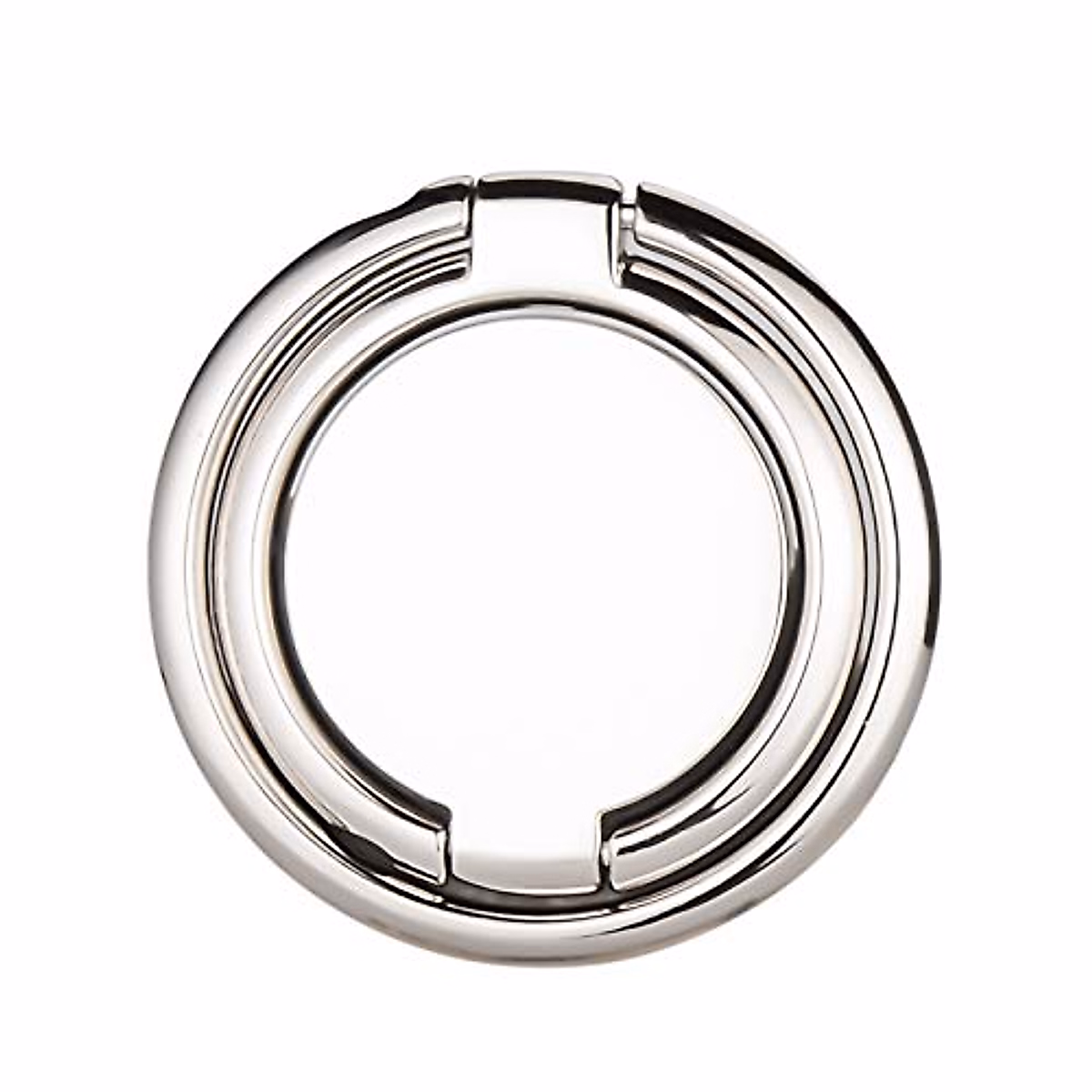 NC Extended Cell Phone Ring Holder Stand, Universal Metal Phone Grip Talk Finger Ring Kickstand Round Support for Magnetic Car Mount Compatible with Smartphone iPhone iPad (Silver)