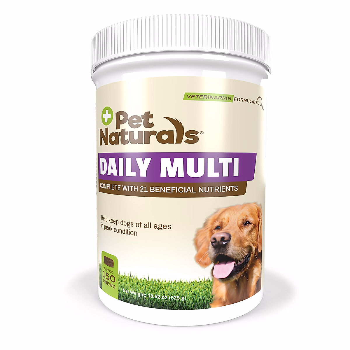 Pet Naturals Daily Multivitamin for Dogs, Veggie Flavor, 150 Chews - Yummy Chews with Amino Acids, and Antioxidants - Supports Energy, Metabolic Function and Pet Wellness