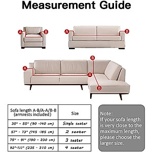 IMYOGI High Stretch Sofa Covers Stretch Sofa Cover Soft Couch Covers Stylish Anti Slip Sofa Slipcovers Machine Washable Furniture Protector for Living Room -blue-1-4 Seater(235-310cm)