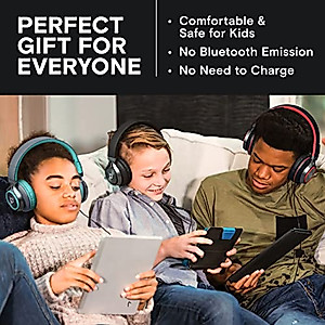 ARTIX CL750 Adult & Kids Wired Headphones with Mic – On-Ear Head Phones with Microphone for Computer & Laptop, Stereo Headphone Wire Plug in, Corded Noise Cancelling Headphone Over Ear with Cord 3.5mm