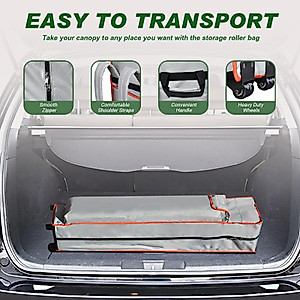 Eurmax USA NOMATTER ONE-Person Open&Close 10x10ft Pop Up Canopy Tent,Portable Shelter Canopy for Outdoor Events with 1 Removable Sidewall,Instant Canopies,Temporary Sunshade,Bonus 4 Sand Bags(White)