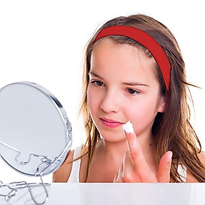 SIQUK 18 Pieces Satin Headbands 1 Inch Wide Non-slip Headband Colorful DIY Headbands for Women and Girls, 18 Colors