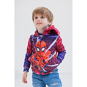 Marvel Spider-Man Little Boys Fleece Zip Up Hoodie Multicolor 7-8