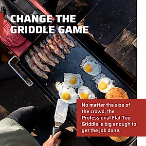 Camp Chef Professional Fry Griddle, Two Burner 14" Cooking Accessory, Cooking Dimensions: 14 in. x 32 in