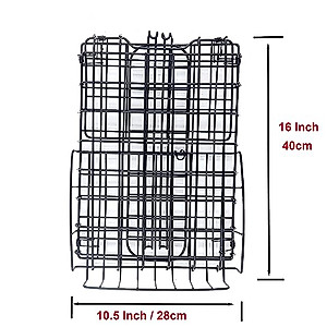 WEEROCK Rear Bike Basket Wire Mesh Detchable Foldable Rear Rack Basket Bike Accessories