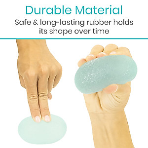 Vive Squeeze Balls for Hand Therapy Set (4 Pack) - Grip Strengthener Occupational Exercise Equipment for Arthitis, Parkinsons, Stroke, Carpal Tunnel Recovery - Stress Relief Massage Putty Finger Toy