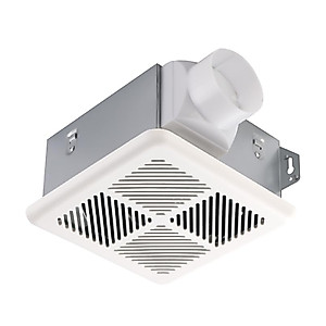 Tech Drive Very Quiet 50CFM 1.2Sone Bathroom Ventilation and Exhaust Fan,3inch duct, Ceiling or Wall Mounted Fan, Easy to Install