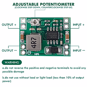 eBoot Mini MP1584EN DC-DC Buck Converter Adjustable Power Supply Module 24V to 12V 9V 5V 3V (12 Pack)