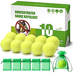 MAGIC CAT 10 Pack Snake Repellent for Yard Powerful, Snake Away Repellent Pet Safe for Yard Lawn Garden Camping Fishing, Natural Plant Formula Repellent Balls for Outdoor & Indoor Snake Control
