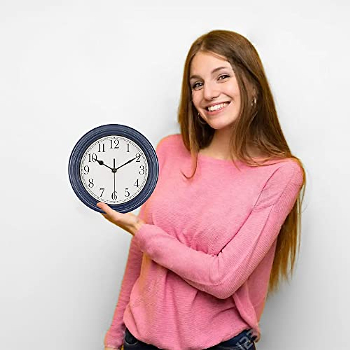 Mofine Wall Clock for Living Room Decor, Small Kitchen Wall Clock ...