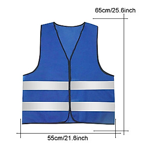 10 Pack High Visibility Vest for Adults Reflective Tape Bright Color Safety Vest Hi-Vis for Mens Womens