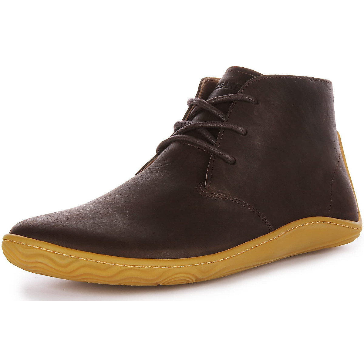 Vivobarefoot Addis Desert Men's Rich-Leather Natural Midtop Bt Ankle Boots (Brown, Size 10)
