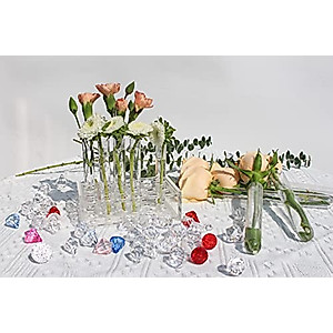 Muhome 16x100mm 10ml Clear Plastic Test Tubes with Caps for Scientific Experiments, Halloween, Christamas, Scientific Themed Kids Birthday Party Supplies, Decorate The House, Candy Storage(50 Pack)