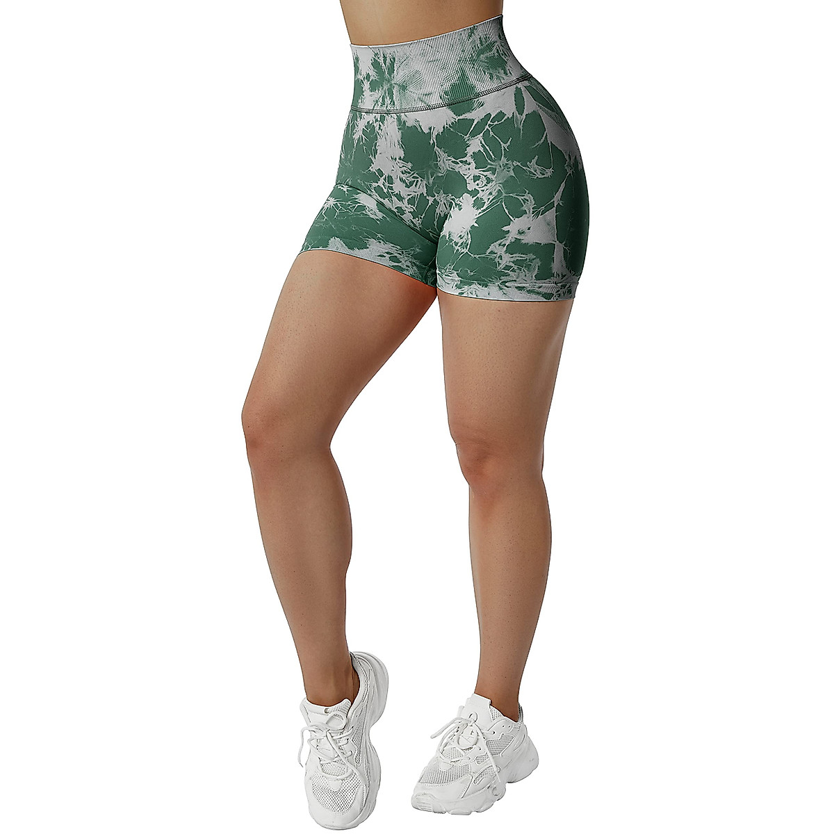 RXRXCOCO Women Seamless Butt Lifting Contour Yoga Short 3" High Waist Booty Gym Biker Shorts