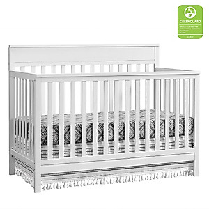 Oxford Baby Castle Hill 4-in-1 Convertible Crib, Barn White, GreenGuard Gold Certified