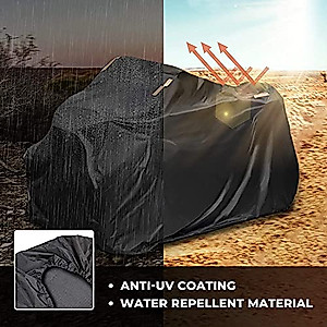 ATV Cover Universal, Kemimoto Upgraded Four Wheeler Cover Waterproof Heavy Duty Quad Cover Compatible with Polaris Sportsman 450 570 Foreman Can-am Outlander Rancher Fourtrax, 94'' X 48'' X 48''