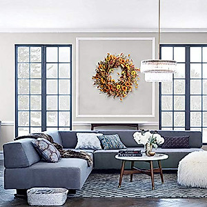 JINGHONG Fall Wreaths for Front Door 24 Inch Artificial Fall Wreath Large Autumn Wreath for Outside Harvest Thanksgiving Decor