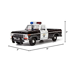 Motormax All Star Toys Exclusive 1979 Ford F-150 California Highway Patrol CHP Police Pickup Truck 1:24 Diecast Law Enforcement Model Car 76987