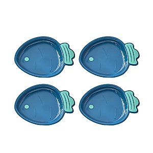 HARAY Salad Bowls Four Snack Trays Fish Shape Home Restaurant Snack Plate Table Fruit Snack Snack Snack Candy Dried Fruit Plate Garbage Slag Plate Soy Sauce Dish Salad Bowls