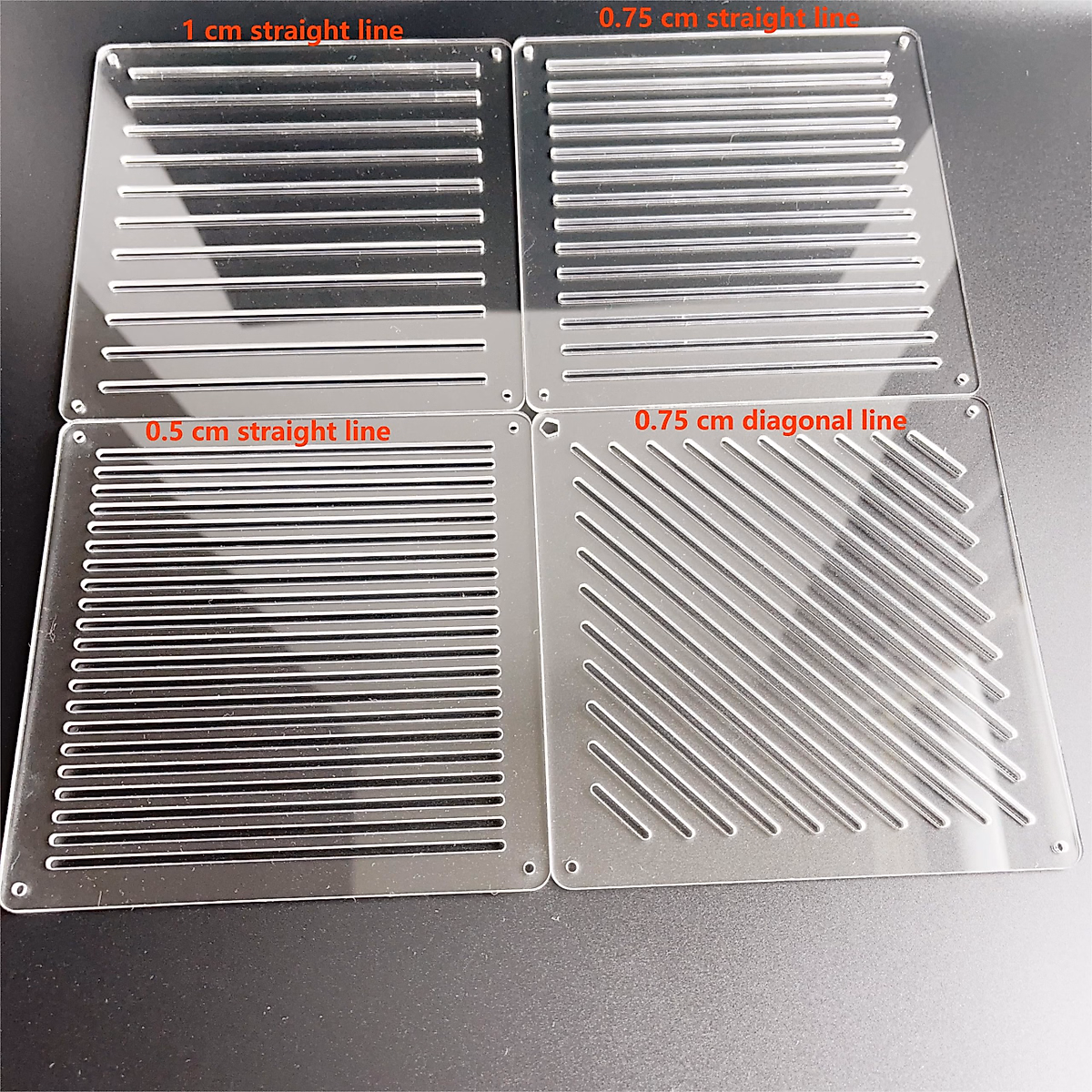 Acrylic Sashiko Stencil, Sashiko Stencil with Straight and Square Pattern for Hand Quilting and Embroidery (Set of 8)