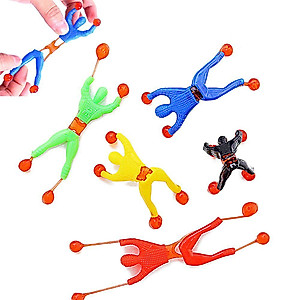 JOHOUSE Sticky Man, 24PCS Sticky Wall Climber Rolling Men Stocking Stuffers, Window Crawlers Party Favors for Kids Classroom Prize, Toys for Sensory Kids