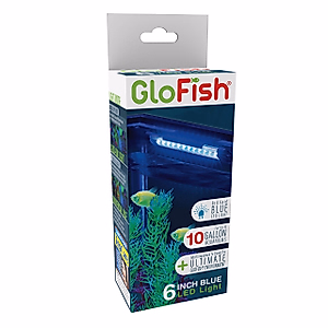 GloFish Blue LED Aquarium Lighting, Lighting for Fish Tanks, For Tanks Up To 10 Gallons, 6 Inch Blue LED