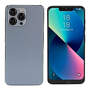Hilitand iP13 Pro Unlocked Smartphone for 11, 6.2 FHD Unlocked Cell Phone, Face Unlock, 4GB 64GB, Dual SIM, 7000mAh, Dual Camera, T Mobile,for Support (Blue)