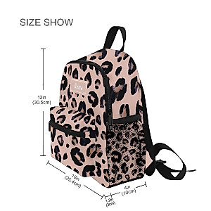Custom Leopard Print Cheetah Pink Toddler Backpack for Boy Girl Preschool Bag for Children Personalized Bookbag