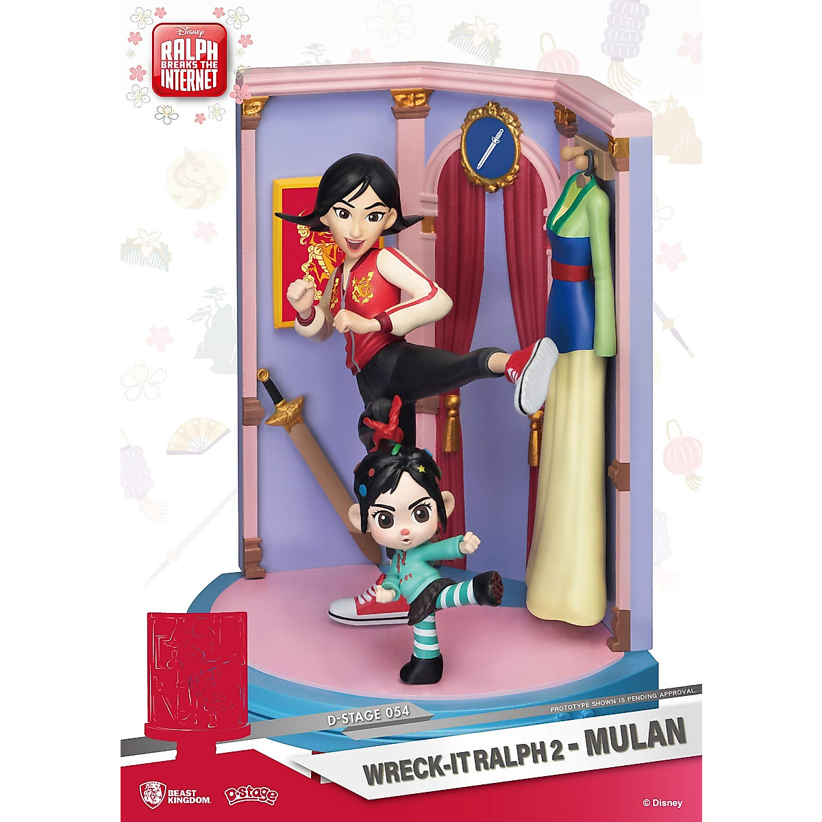 Beast Kingdom Wreck-It Ralph 2: Mulan DS-054 D-Stage Statue, Multicolor, 6 inches