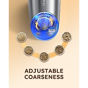 Sangcon Gravity Electric Salt and Pepper Grinder Set Shaker 𝐔𝐩𝐠𝐫𝐚𝐝𝐞𝐝 Rechargeable 9oz XL Capacity - USB-C No Battery Needed One Hand Operation Adjustable Coarsenes Automatic Mill