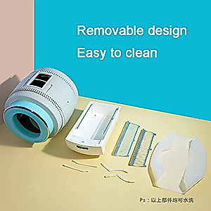 Cat Box Smart Cat Litter Box Electric Automatic Cat Toilet Large Spherical Warehouse Low Noise Cat Litter Box 9L Cat Litter Capacity, Suitable for Cats Within 33lbs Cat Furniture ( Color : White )