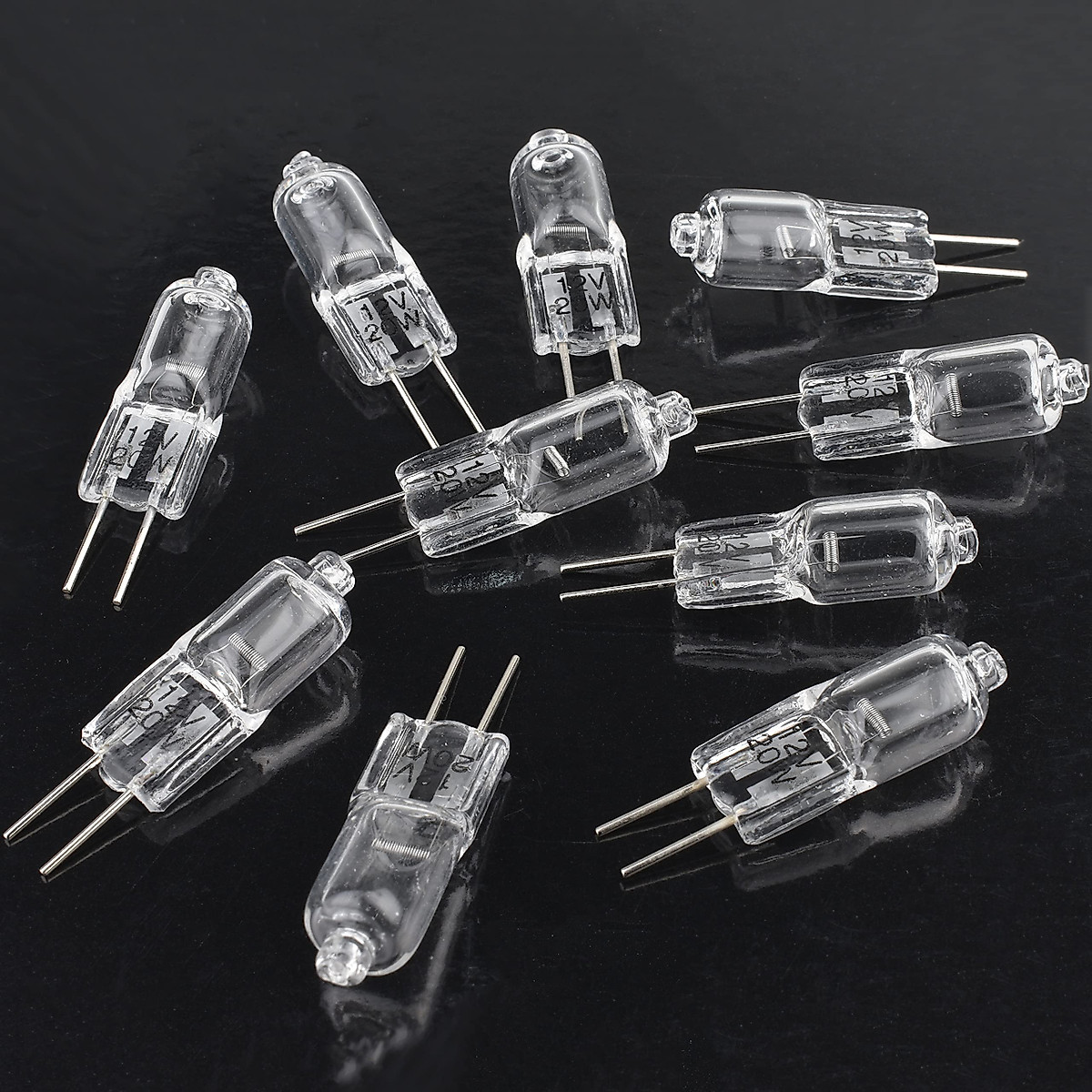 Diximus G4 Low Voltage Halogen Bulbs - 20 Watt Small Light Bulb – 12V Landscape Light Bulbs 20W Bi-Pin Bulb for Under Cabinet Puck Light, Chandeliers, Track Lighting - Warm White 2700K - 10 Pack