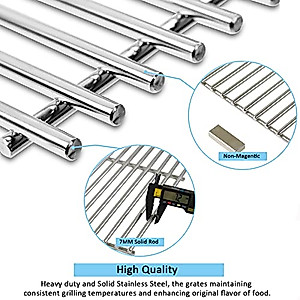 FORYEYC 7639 17.3 Inch Cooking Grates for Weber Spirit 300 and II 300 Series E310 E320 E330 S310 S320 S330, 7638 Stainless Steel Grill Grids for Spirit 700, Genesis Silver Gold B & C, Platinum B & C