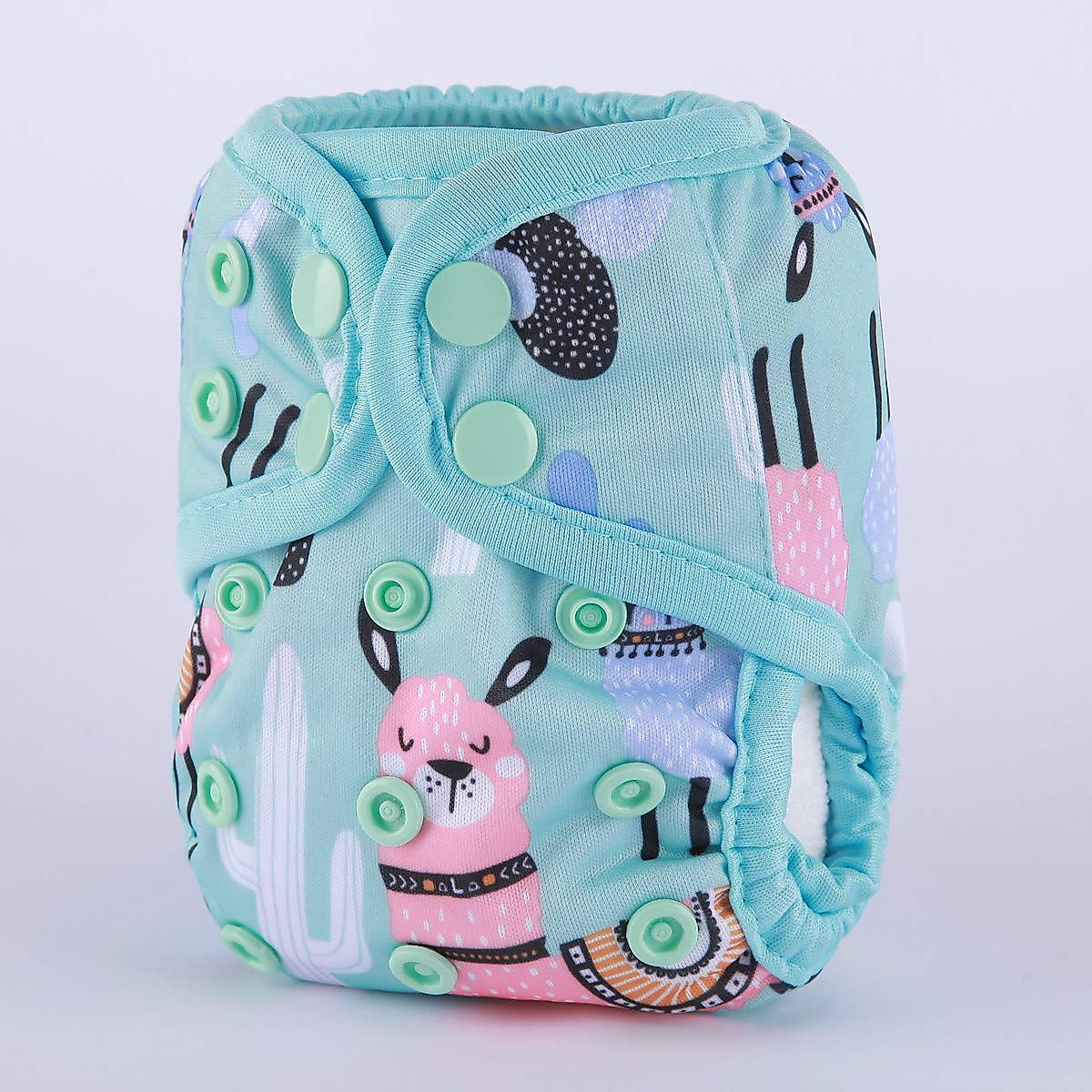 Sigzagor Newborn Baby Diaper Nappy Cover 8lbs-10lbs (Blue Alpaca)