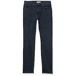 Amazon Essentials Men's Comfort Stretch Straight Slim-Fit Jean (Previously Goodthreads), Blue Black Vintage, 36W x 28L