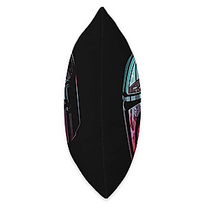 Star Wars The Mandalorian Din Djarin Neon Beskar Helmet Throw Pillow