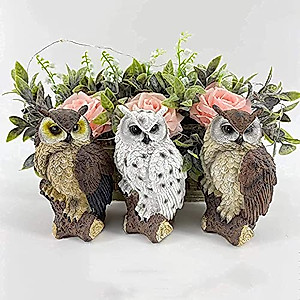 Solar Garden Lawn Light,Led Owl Shape Waterproof Outdoor Landscape Pathway Lamp for Yard Patio Home Festival Decor(White)