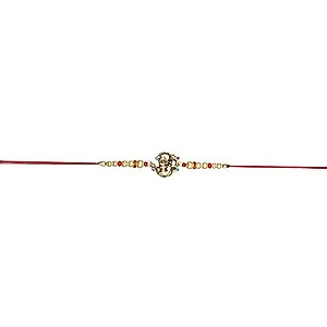 CHERKRAFT Rakhi Thread for Brother Men/Boy - Designer Rakhi with OM Symbol for Rakshabandhan (Pack of 1) (Design 3)