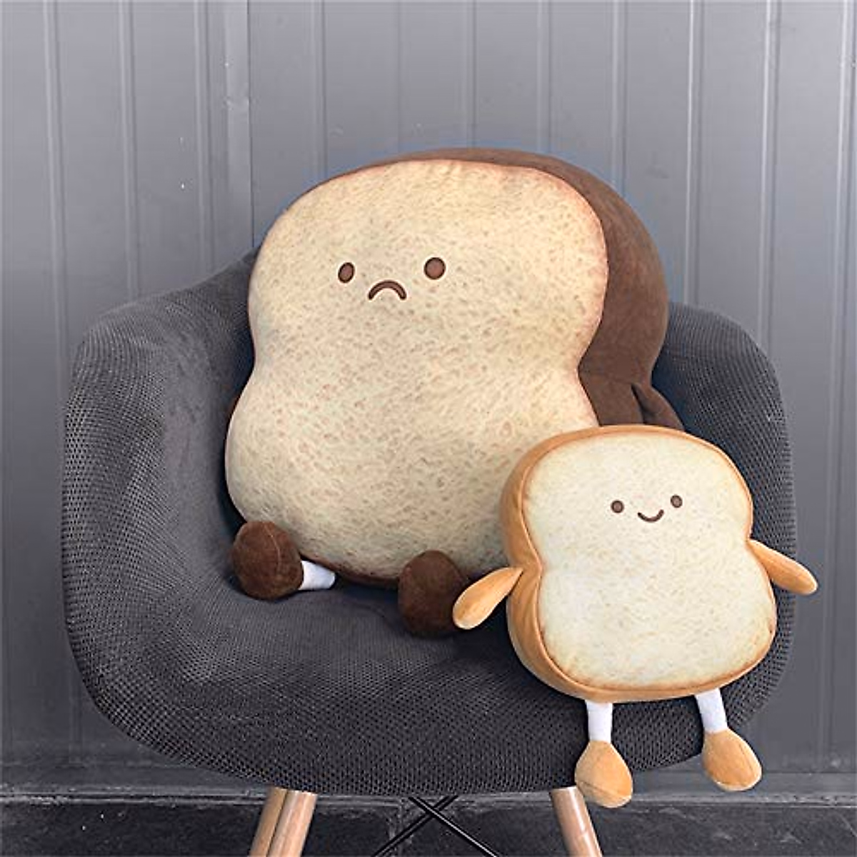 VHYHCY Toast Bread Pillow Funny Food Plush Toy Pillows Small Cute Stuffed Plush Toast Sofa Pillow (Toast Bread,Golden)