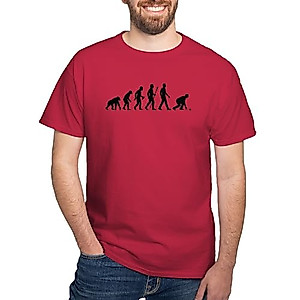 CafePress Lawn Bowls Evolution Dark T Shirt Men's Traditional Fit Dark Casual Tshirt Cardinal
