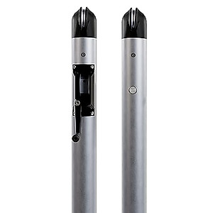 Dominator In Ground Pickleball System - Includes Two Heavy Duty Round Pickleball Posts with Net and Sleeves - Aluminum, Rust Free, and Follows USAPA Standards