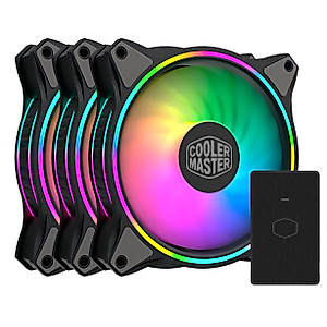 Cooler Master MasterFan 3N1 MF120 Halo ARGB - Dual Ring Addressable RGB Lighting, Case & Cooling Hybrid Fan Blade Design with Jam Sensor Protection & Vibration Dampening Frame - 3N1 with Controller