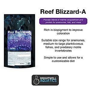 Brightwell Aquatics Reef Blizzard-A - Planktonic Food Blend for Anemones & Planktivorous Fish, 100 Grams