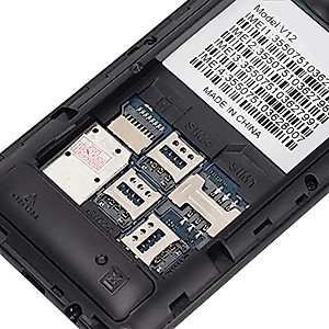 Zopsc V12 2G Unlocked Senior Cell Phone 2.8in HD Screen, Supports 500 Phonebooks, 50 SMS, Video Recording, MP4, MP3, FM Radio, Camera, 5 Alarms, for Elderly and Kids (US Plug 100‑240V)