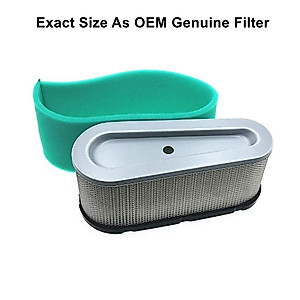 MOWFILL 2 Pack 496894 493909 Air Filter Replace for BS 496894S with 272403S 272403 Pre Filter Fits Craftsman John Deere 12.5-17HP 5053K Lawn Mower Air Cleaner Element