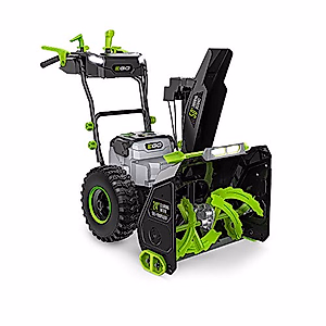EGO Power+ SNT2405 24 in. Self-Propelled 2-Stage Snow Blower with Peak Power Two 7.5Ah Batteries and Dual Port Charger Included, Black (Renewed)