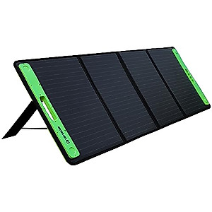 Topsolar 200W Foldable Portable Solar Panel Charger Kits for Portable Power Station Generator Cell Phones Camera Lamp 12V Car Boat RV Battery(Dual USB Ports & 19/14.4V DC Output)