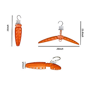 BECAPRO Wetsuit Hanger Foldable Surfing Suit Rack(Orange)