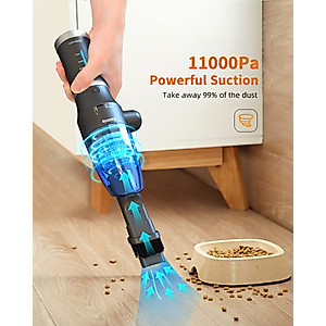 Compressed Air Duster, Koonie 15000mAh Cordless Air Duster & Vacuum 2 in 1 Powerful 77000RPM/11000PA 2 Speeds Electric Air Duster with Detachable Battery, for Computer/Keyboard, Car, Electronics