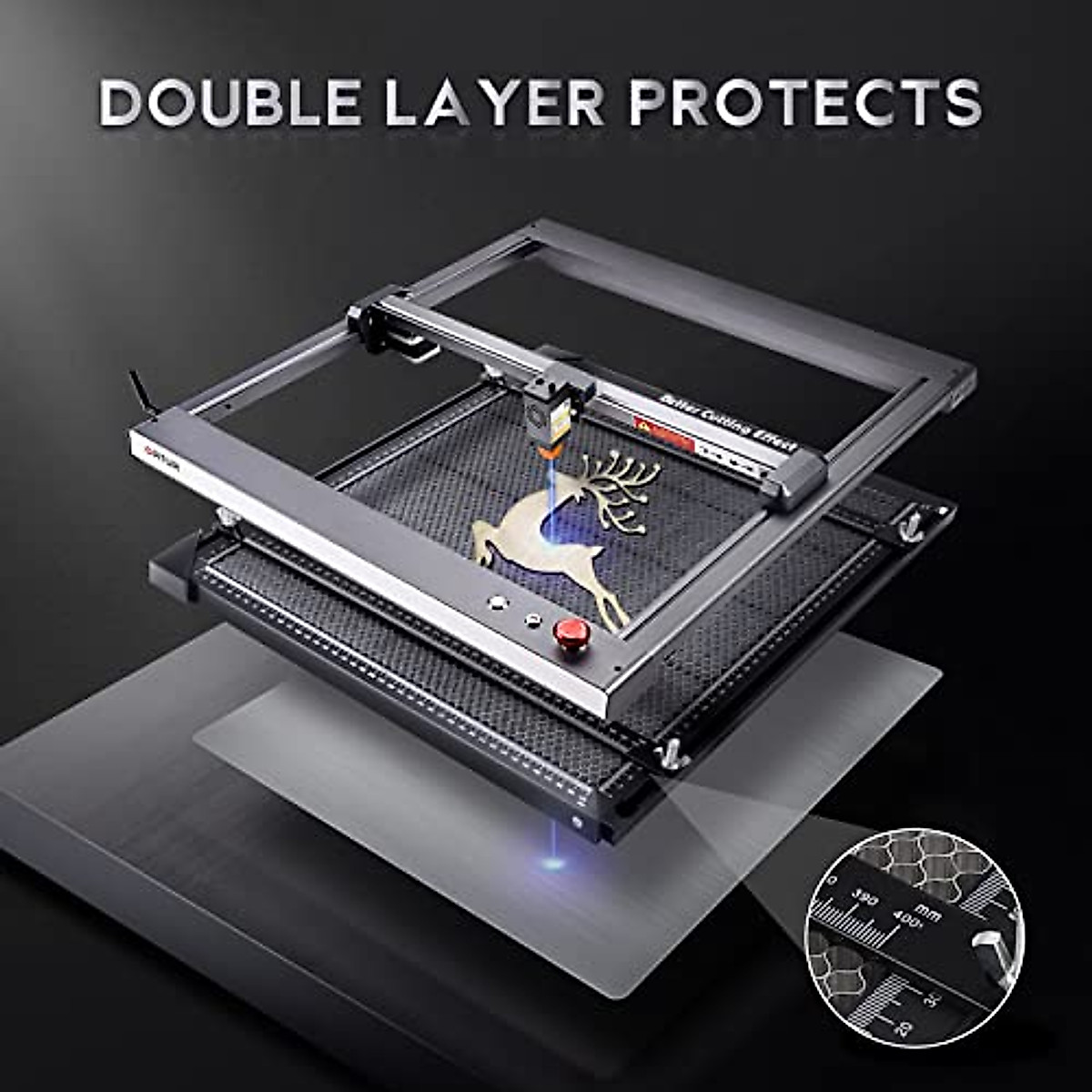 Honeycomb Laser Bed, Laser Cutting Honeycomb Working Table 17.32x18.5x0.87 inch for ORTUR Laser Engraver, Diode Laser Engraving Machine, Fixture Design & Table-Protecting